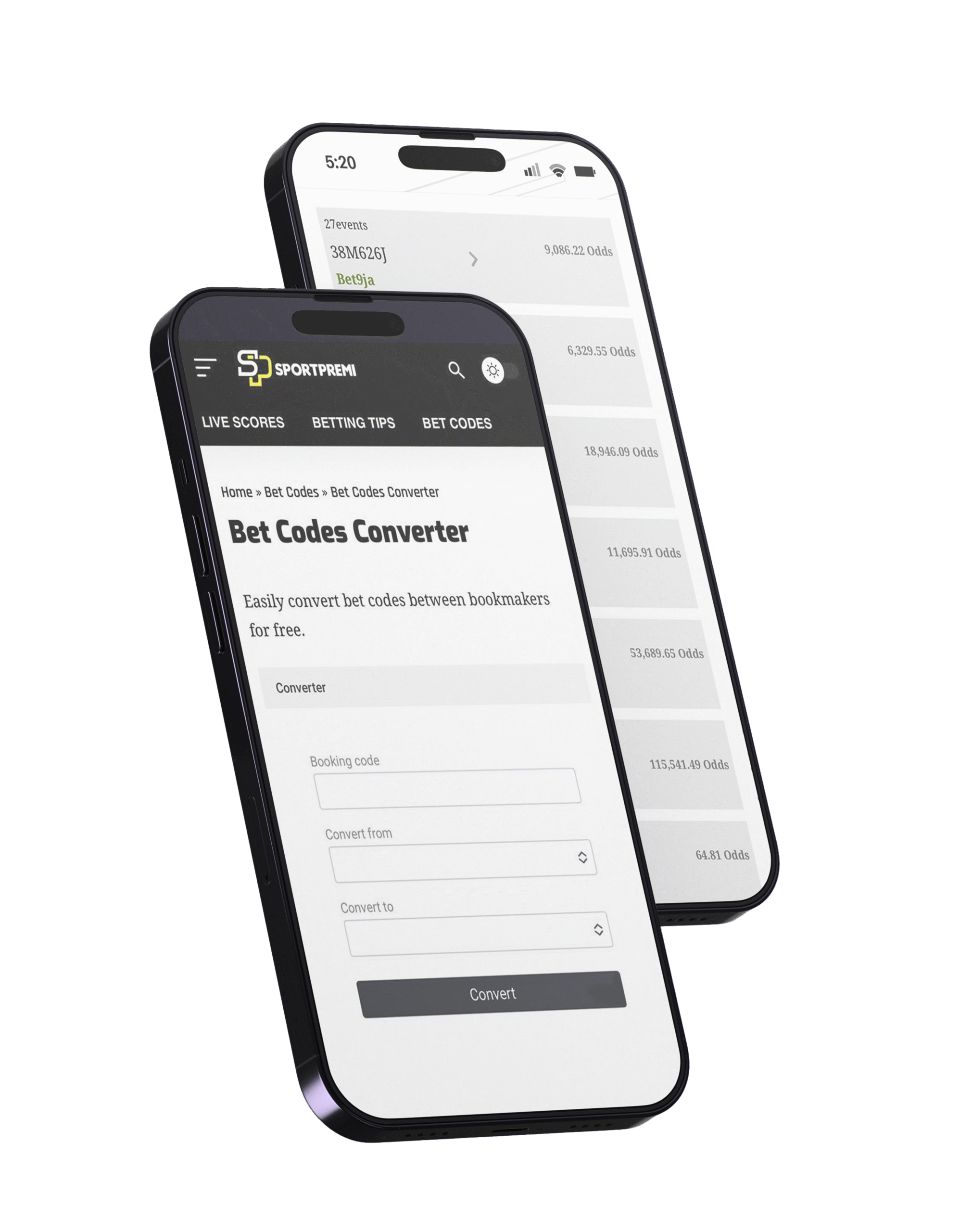 Free Bet Codes Converter - Best Online Bet Slip Converter